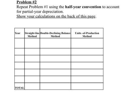 solved problem 2 repeat problem 1 using the half year