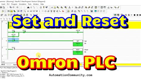 set and reset omron plc programming tutorial for beginners youtube