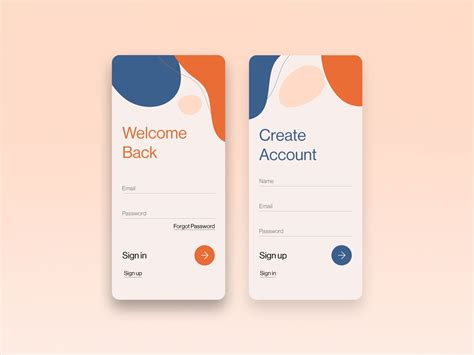 Sign In Sign Up User Interface Mobile App Design Inspiration App Interface Design Ux App Design