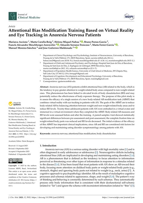 Pdf Attentional Bias Modification Training Based On Virtual Reality And Eye Tracking In