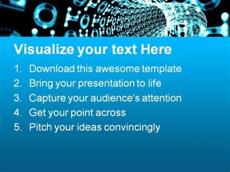 Binary Tunnel Medical PowerPoint Template 0810
