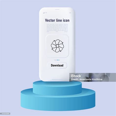 Set Of Ventilation Icons Airflow Fan Ventilation System Air
