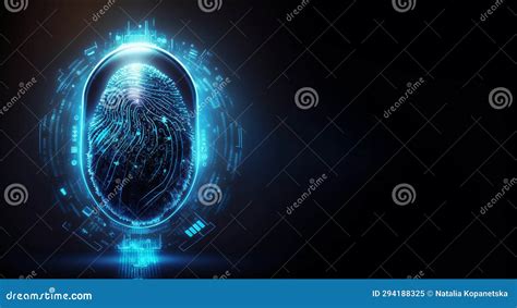 Technology Background Biometric Authentication Fingerprint Scanning