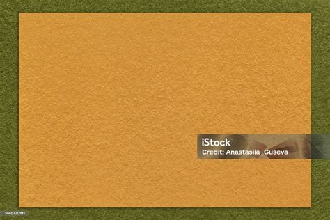 Tekstur Kerajinan Latar Belakang Kertas Warna Kuning Tua Dengan Batas