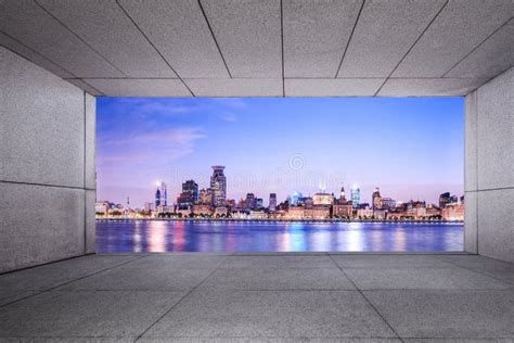 Window Frames And Shanghai City Architecture Stock Image Image Of Skyline Bridge 295079801