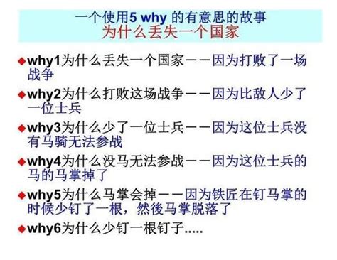 什么是5why问题分析法？附44页培训教材ppt（含多个实际案例） 可直接下载编辑档！ 知乎