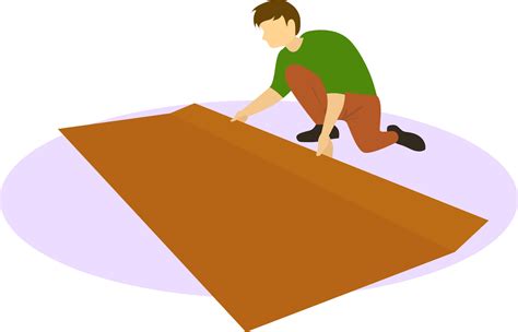 Wood Floor Installation Floor Installation Service Worker Construction Worker Concept Vector