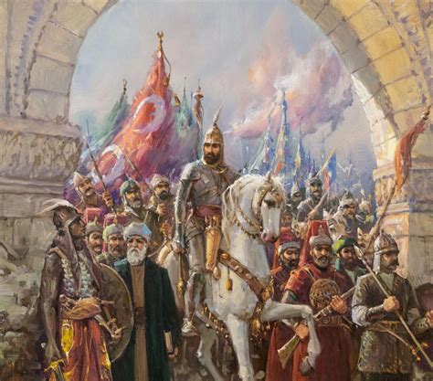 Fatih Sultan Mehmet in İstanbul a Girişi Kanvas Tablo Remzi Taşkıran