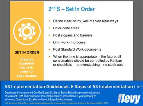 5s Implementation Guidebook 8 Steps Of 5s Implementation Ppt Template
