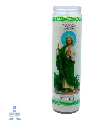 12 Veladoras Religiosa Parafina De San Judas Tadeo Catolicas Meses