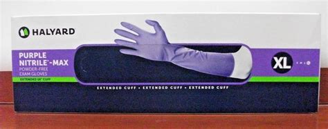 HALYARD HEALTH PURPLE NITRILE MAX 16 EXAM GLOVE XL 44995 BOX Of 50