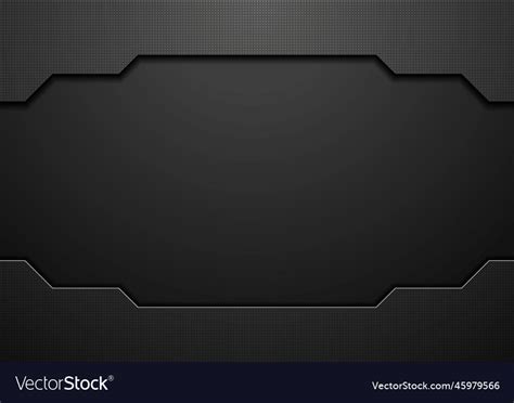 Abstract Black Technology Concept Design Vector Image