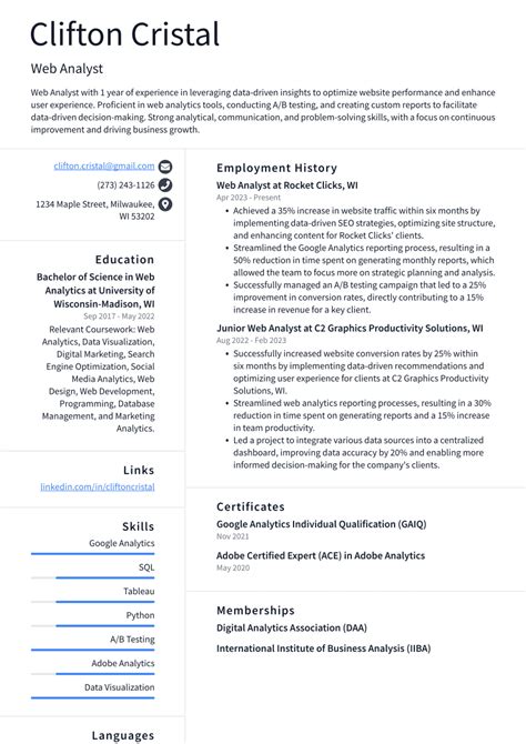 Top 17 Web Analyst Resume Objective Examples ResumeCat