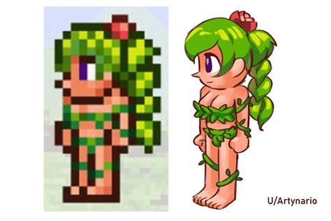 I Drew An Accurate Hi Res Version Of The Dryad Rterraria I Drew An Accurate Hi Res Version Of The Dryad Rterraria