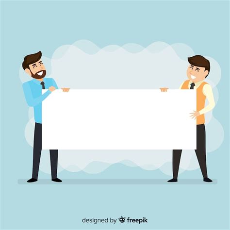 Free Vector People Holding Banner