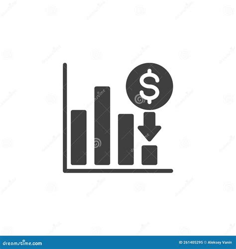 Financial Decrease Vector Icon Stock Vector Illustration Of Pictogram