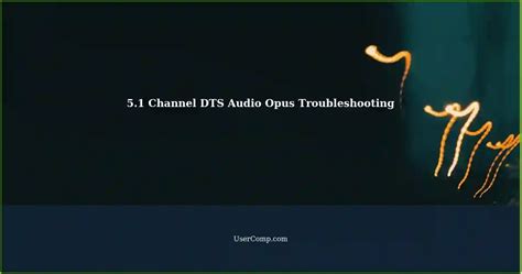 Troubleshooting 5 1 Channel DTS Audio With Opus FFmpeg And VLC Issues