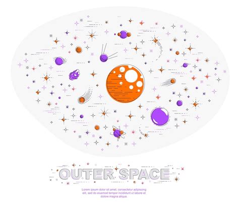 Fantásticos planetas en galaxias desconocidas con estrellas y otros
