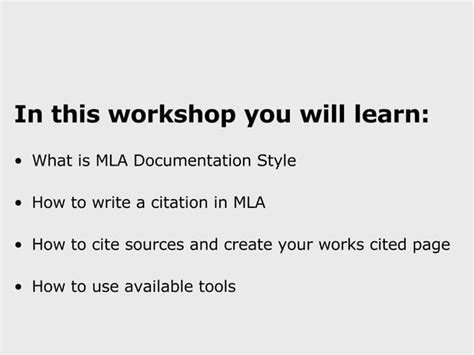 Understanding Mla Documentation Style3 Ppt