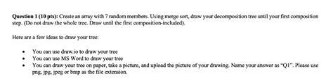 Solved Question Pts Create An Array With Random Chegg