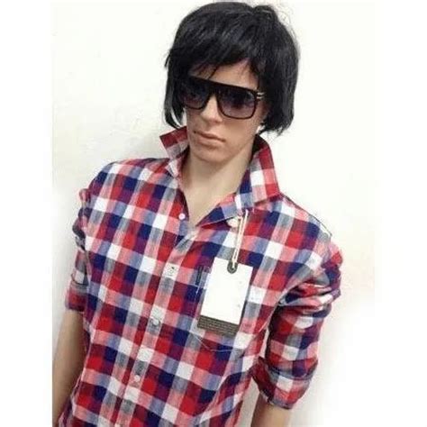 Collar Neck Designer Mens Cotton Check Shirt Packaging Type Packet