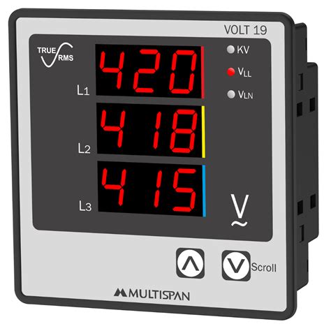 Volt 19 3 Phase Voltmeter Multispan