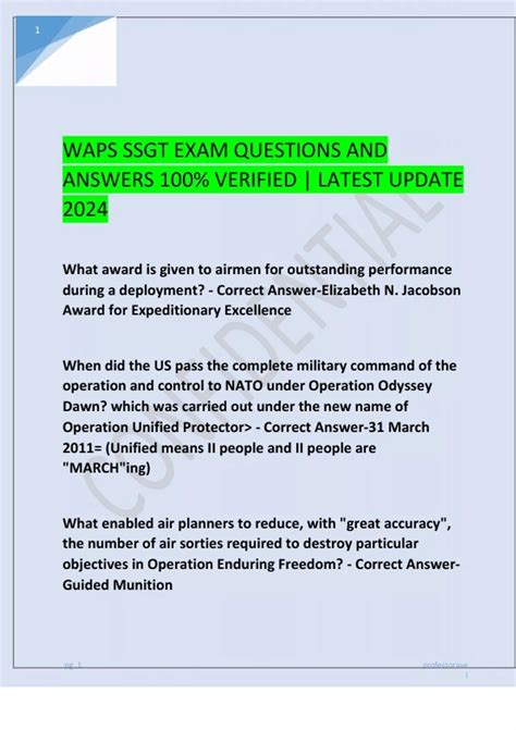 WAPS SSGT EXAM QUESTIONS AND ANSWERS VERIFIED LATEST UPDATE WAPS SSGT Stuvia US