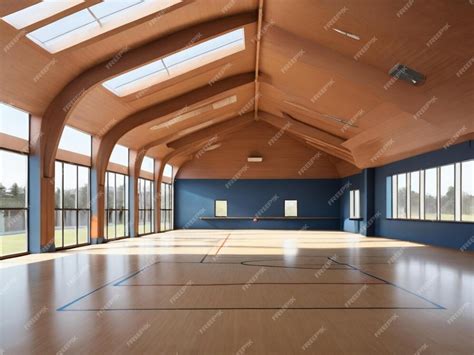 Interior Of Indoor Gymnasium For School Premium Ai Generated Image