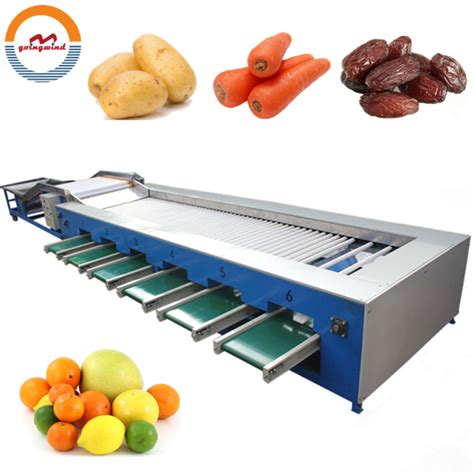 automatic fruit and vegetable size sorting grading sizing machine