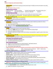Chapter Notes Diagnostic And Procedural Coding Docx EHR Chapter Diagnostic And