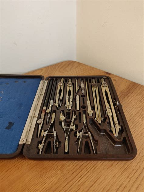 Stanley Thenical Drawing Set Government Issue 1937 In Bakerlite Case Etsy