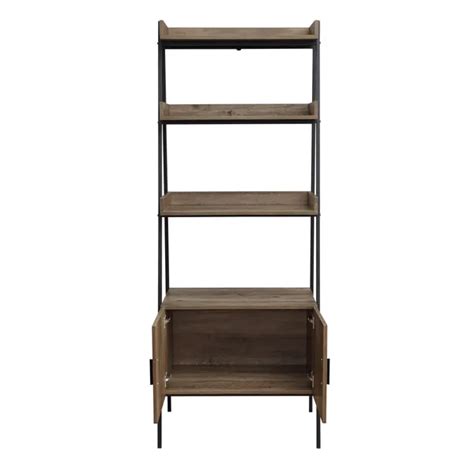 Dropship Zakwani Bookshelf Rustic Oak And Black Finish To Sell Online At