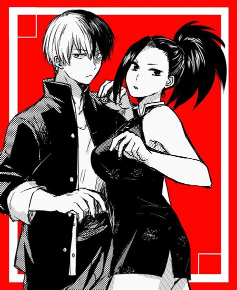 Boku No Hero Academia Todoroki Shouto Momo Yaoyorozu Boku No