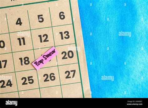 Pap Smear Test Or Cervical Cancer Screening Schedule Concept For Women