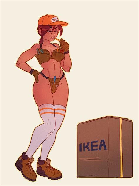 Rule 34 Aubrey Sea Legs Bra Cleavage Freckles Hat Ikea Kneesocks