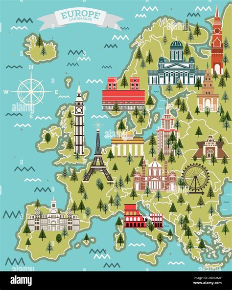 Europe Tourist Map With Cities 60 Photos