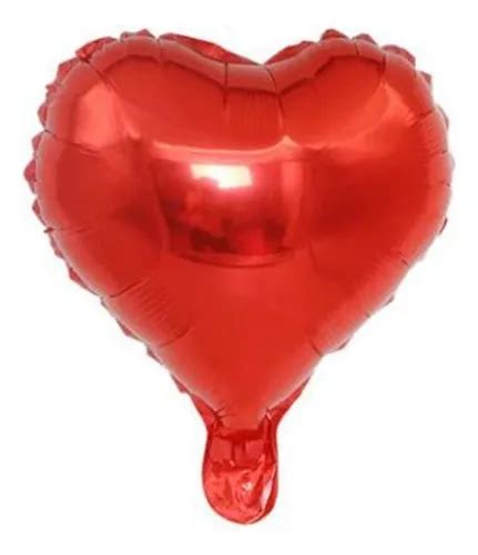 50 Balão Coração Vermelho Metalizado 21cm 50 Varetas 35cm Mercadolivre