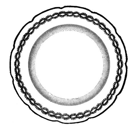 Dinner Plate Clipart Black And White At Kathy Carter Blog
