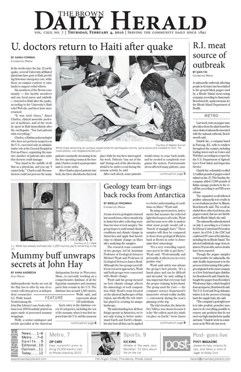 Thursday February 4 2010 By The Brown Daily Herald Issuu