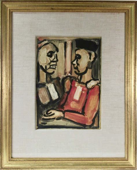 Georges Rouault George Rouault Christ Et Mammon From The Passion Etching Hand Coloring For