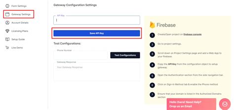 Firebase Gateway Configuration OTP Verification