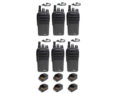 Set Van 6 Wouxun KG D828 Dualband DMR Portofoons Met D Shape Oortjes