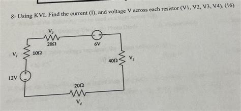 solved 8 using kvl find the currents in each loop and