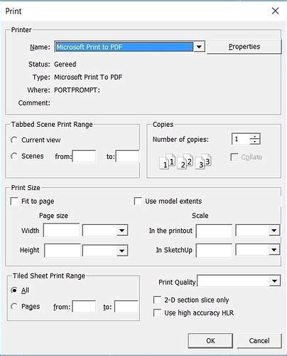 Print Dialog Box Partly Empty SketchUp SketchUp Community