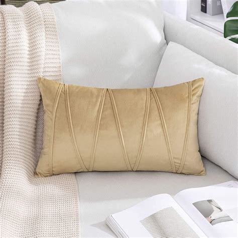 Buy Khooti Velvet Cushion Cover Pack Of X X Cm Wheat Soft Pillow Covers