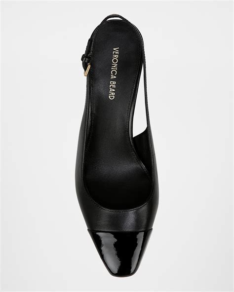 Veronica Beard Cecile Mixed Leather Slingback Pumps Neiman Marcus