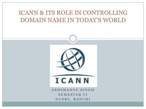 icann and its role in controlling domain name