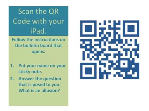Ppt Scan The Qr Code With Your Ipad Powerpoint Presentation Free Download Id 5579049