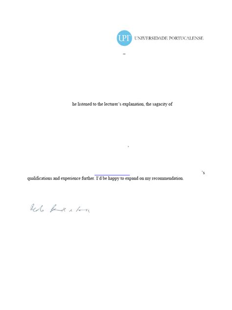 Carta De RecomendaÃ§Ã£o Eduardo BeltrÃ£o Pdf