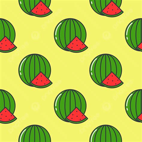 밝은 노란색 배경 원활한 패턴에 수박 수박 무늬 배경 배경 일러스트 및 사진 무료 다운로드 Pngtree